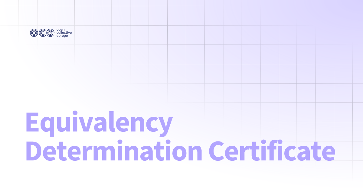 Equivalency Determination Certificate | OCE